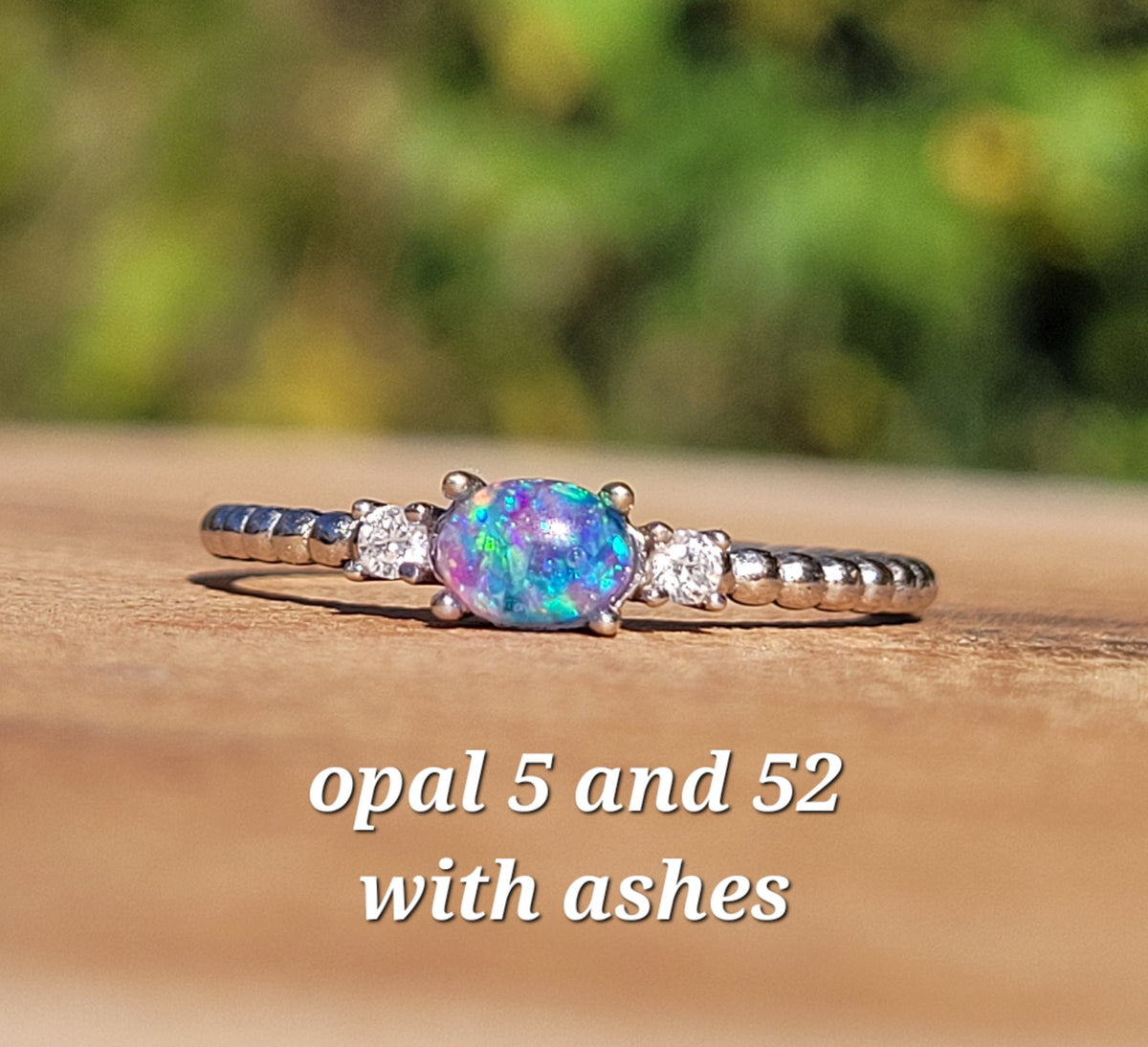 Opal cremation ring store