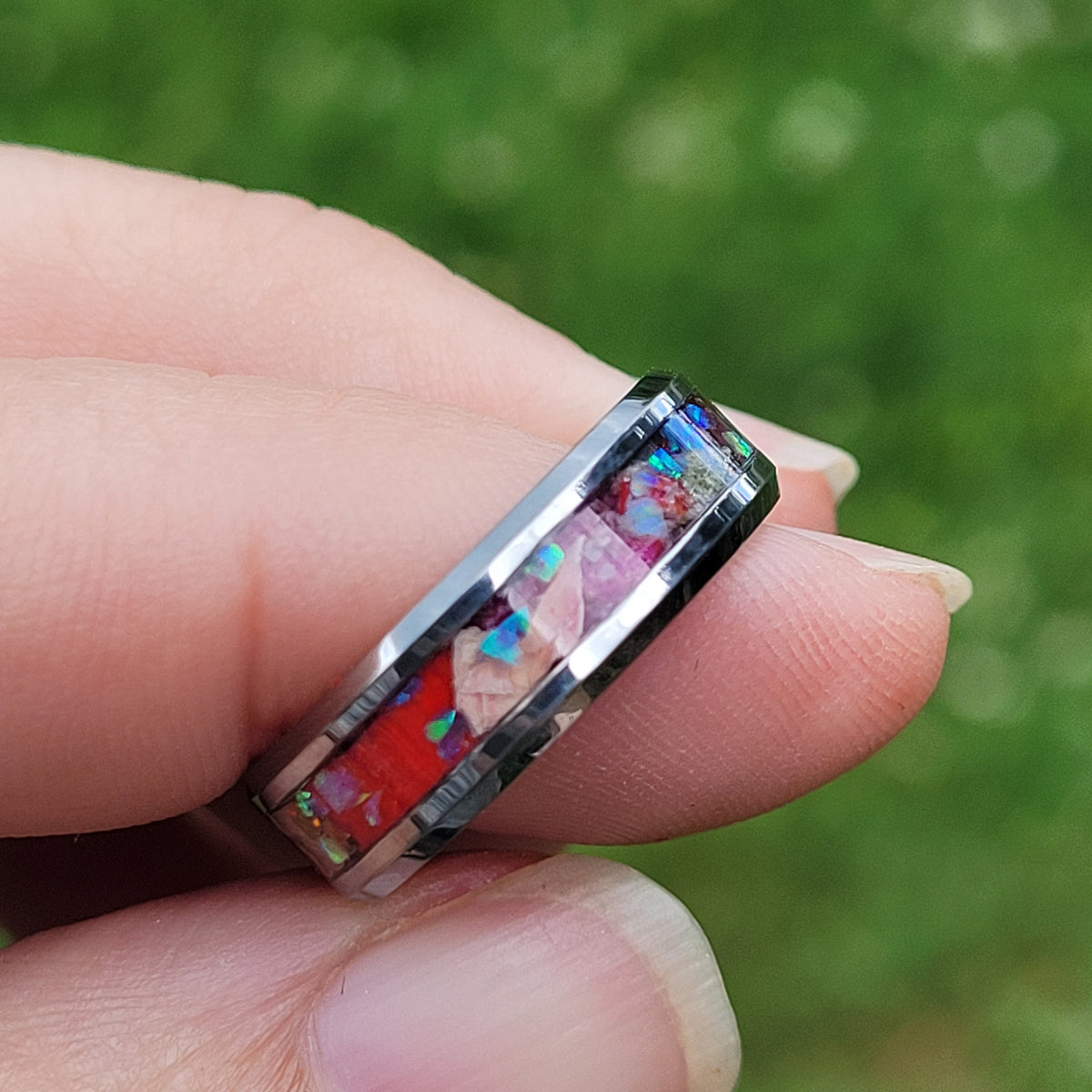 Dried Flowers & Opal Ring ~ Handmade with the Flowers You Send – Cotton Street Art Company