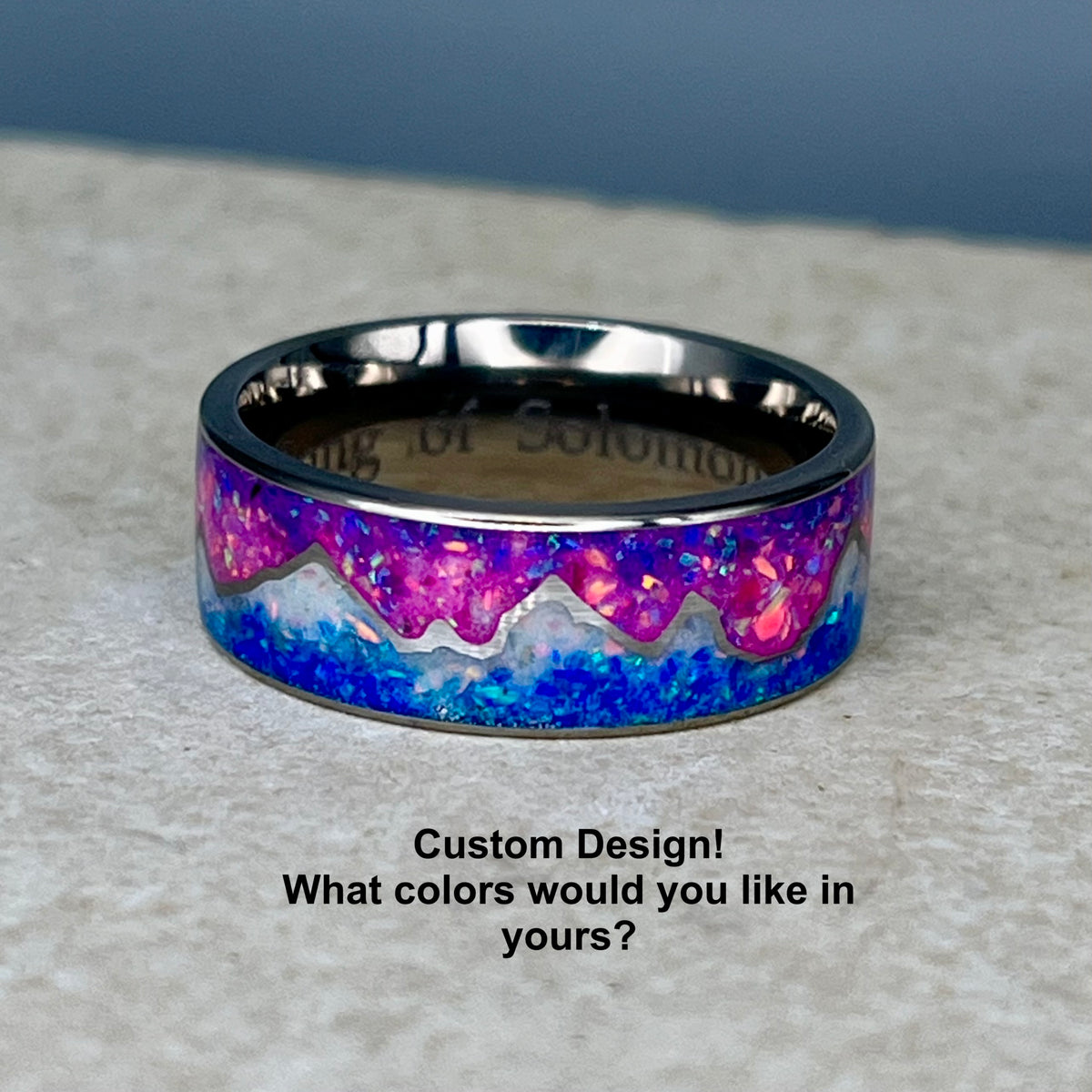 Mountains of Fire & Ice Ring - Titanium Ring – Cotton Street Art Company